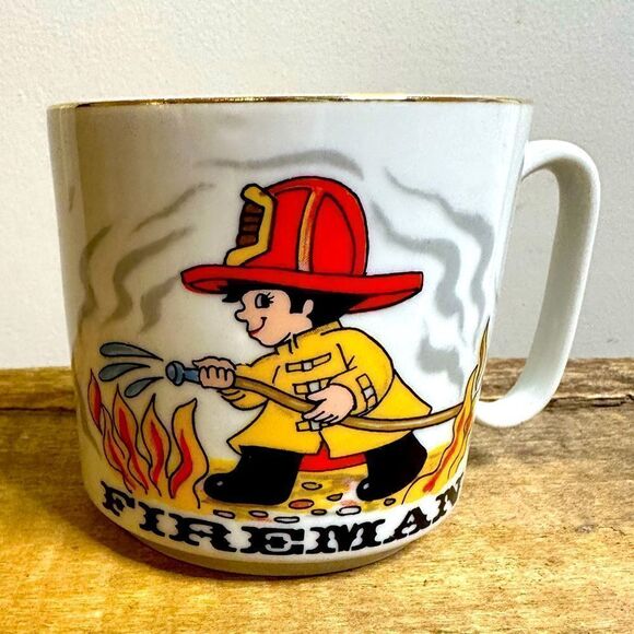 Lefton | Kitchen | One Of A Kindvintage Mid Century Fireman Coffee Mug ...